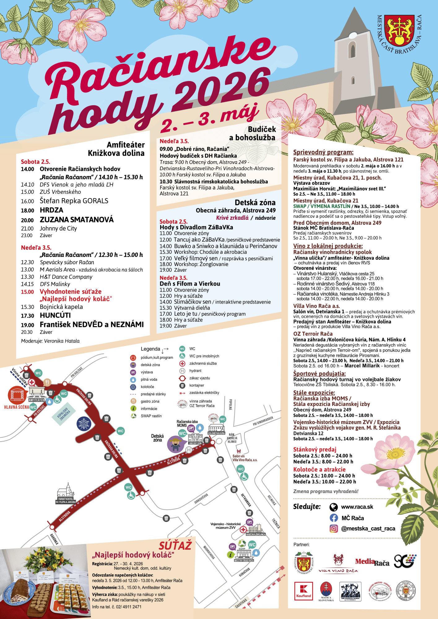 Račianske hody 2026 – kompletný program – Mestská časť Bratislava-Rača
